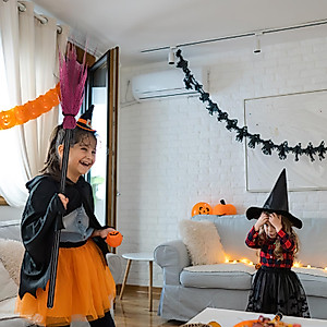 DOITOOL Halloween Witch Broom Kids Witch Broomstick Props Plastic Witches Broom Halloween Decor Witches Broomstick Halloween Witch Decoration Props Witch Costume Accessories