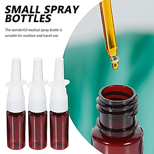 ARTIBETTER Empty Nasal Spray Bottle Amber Plastic Fine Mist Sprayers Refillable Container for Essential Oils Aromatherapy Perfume 15ml 10pcs
