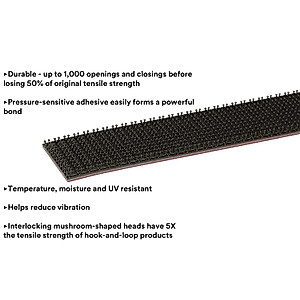 3M Dual Lock Reclosable Fastener TB4575, Black, 1 in x 10 ft