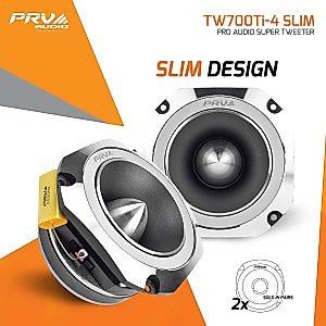 PRV AUDIO 4 Inch Titanium Bullet Tweeter Pair TW700Ti-4 Slim Profile, 200 Watts Program Power, 4 Ohm, 100 Watts RMS, 1.5 in Voice Coil Super Tweeter Pro Car Audio (Pair)