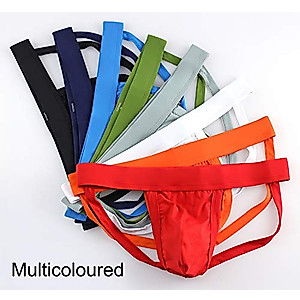 Tyhengta Men's Athletic Supporter Jockstrap Performance Underwear Briefs 1 Pack Large
