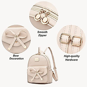 LCFUN Cute Mini Leather Backpack Fashion Small Daypacks Purse for Girls and Women