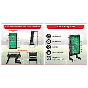 KICK Monarch 48" Folding Black Foosball Table
