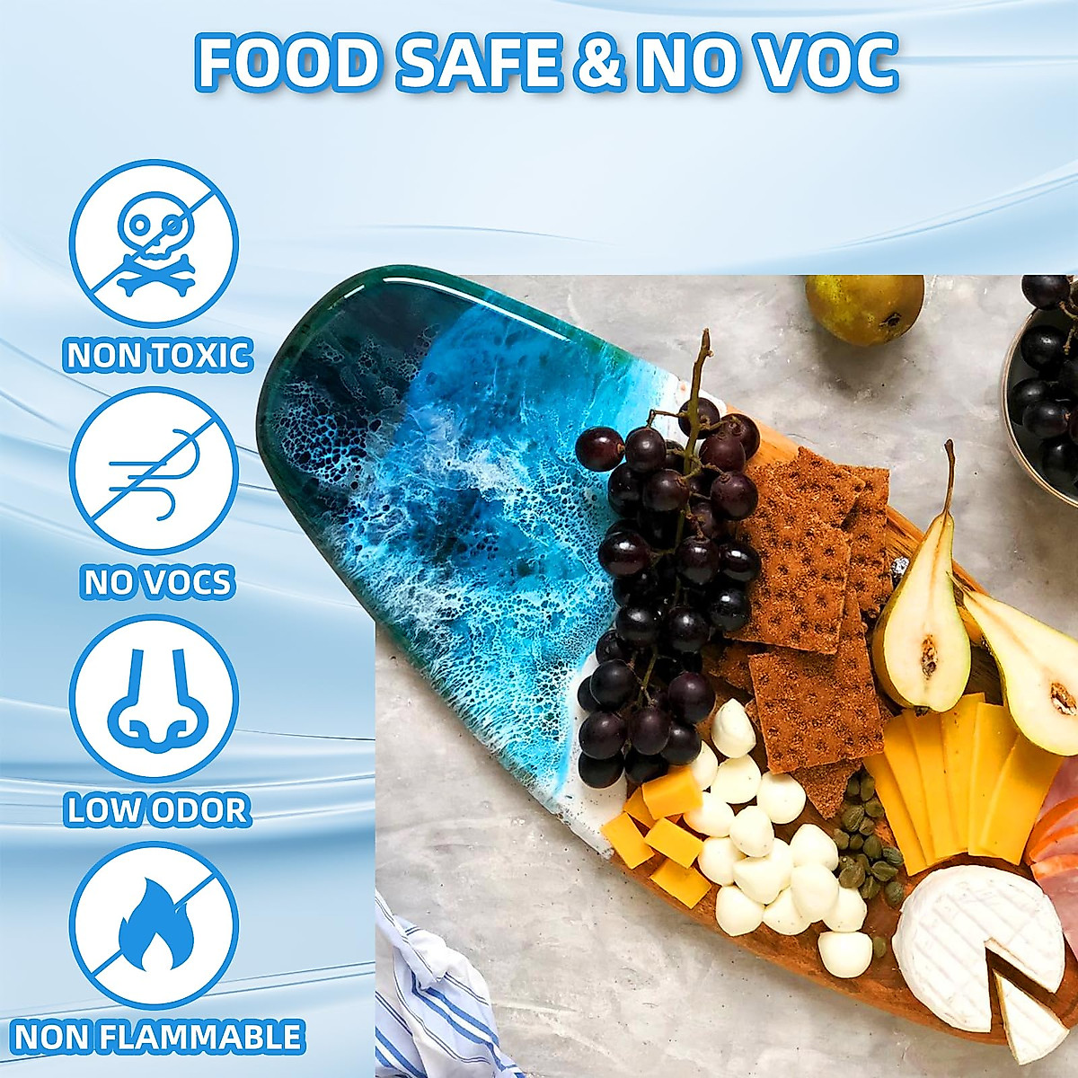 JDiction Fast Cure Epoxy Resin 1Gallon- 4 Hours Demold Upgrade Formula, Fast Curing and Bubbless Epoxy Resin, Crystal Clear Epoxy Resin Kit Self Leveling and Easy Mix for Art, Craft, Jewelry