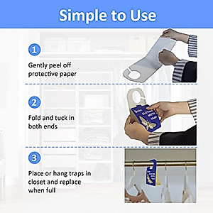 Redeo Clothes Moth Traps with Pheromones Non-Toxic and Odorless Sticky Glue Trap with Lure Clothing Moth Traps with Attractant for Closets and Carpet Indoor Moth Prevention, Safe for Kids and Pets (6)