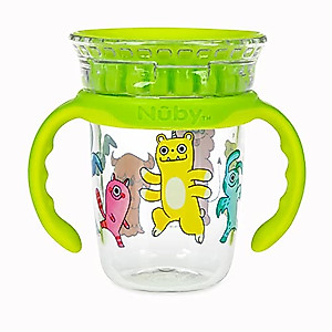 Nuby 2-Handle 360 8 oz Tritan cup, Colors/Prints May Vary