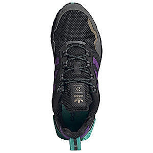 adidas Originals Men's ZX 1K Boost Sneaker Shoes, Core Black/Accent Purple/Mint, 10.5