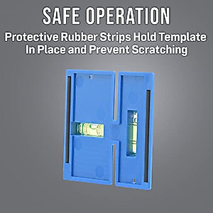 Jonard Tools WTL-12, Wall Box Template and Level for Old Work Electrical Boxes,Blue