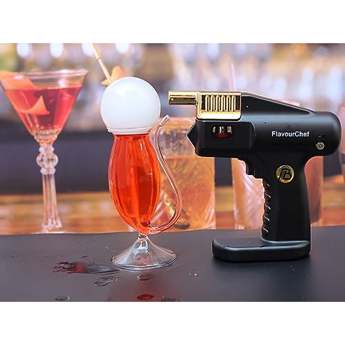 Smoke Generator Tool, Handheld Smoked Bubble Gun, No Open Flame Required, Smoking Gun, Kitchen Food Smoker, multi-colored