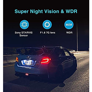 VIOFO A129 Duo Dual Lens Dash Cam Full HD 1080P 140° Wide Angle Front and Rear Dashboard Camera w/GPS WiFi, Parking Mode, Supercapacitor, Low Light Vision G-Sensor