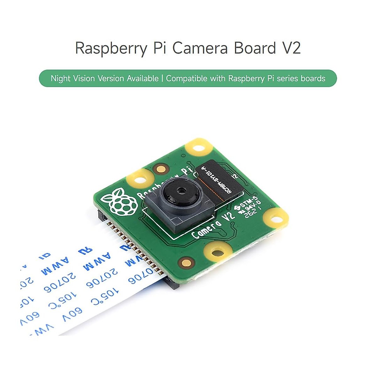 waveshare Kit Compatible with Offical Raspberry Pi Camera V2.1 and CM3/3+/4 Jetson Nano Jetson Xavier NX Support 1080p30 720p60 and 640x480p90 Video Record Comes with 15cm FPC Camera Cable