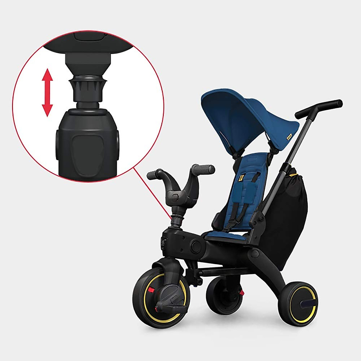 ZWJ-Children Tricycle Kid Trike Foldable Children Push Trike Portable Kids Tricycle with Seat Belt，Safe Canopy Bike, Gift for 1-3 Years Old