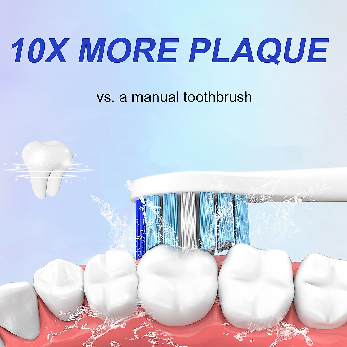 Replacement Toothbrush Brush Heads Compatible with Philips Sonicare Electric Rechargeable Toothbrushes, Tooth Brush Heads for Snap-on System, for Effective Cleansing and whitening, Pack of 8, White