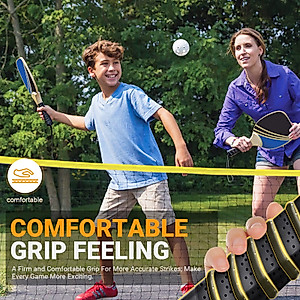 2-Packs Pickleball Paddle Grip Tape with Raised Ridge, Replacement Pickleball Overgrip Wrap for Sweat Absorption&Anti-Slip, Universal Pickle Ball Sport Accessories (Black)