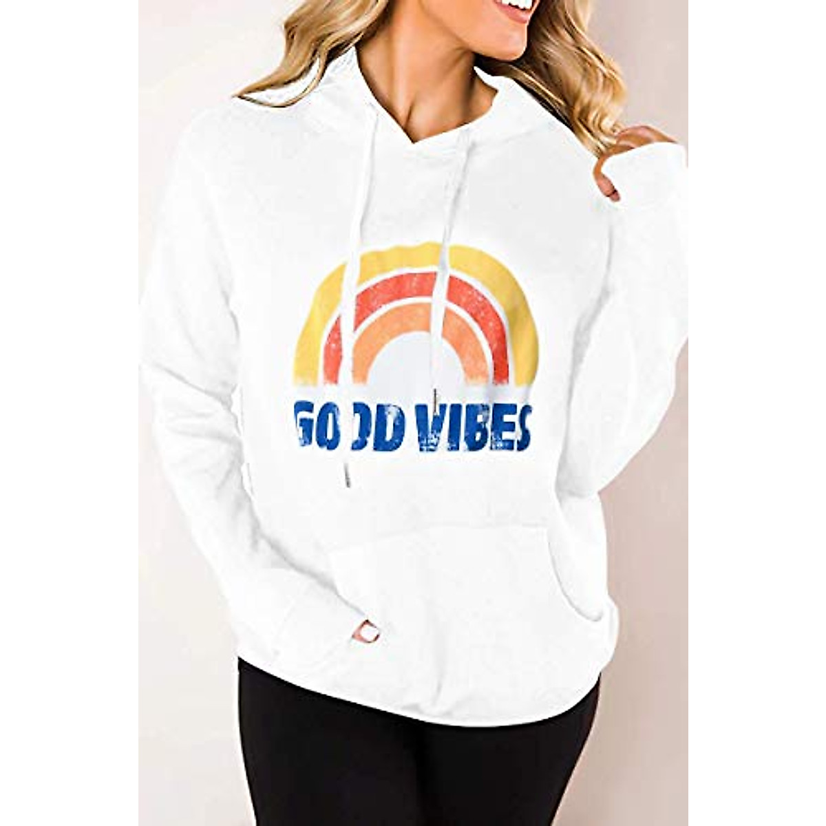 Lacozy Womens Fall Fashion 2025 Cute Oversized Sweatshirts Hoodies Long Sleeve Sweaters Pullover Winter Y2k Clothes Teen Girls White XXL