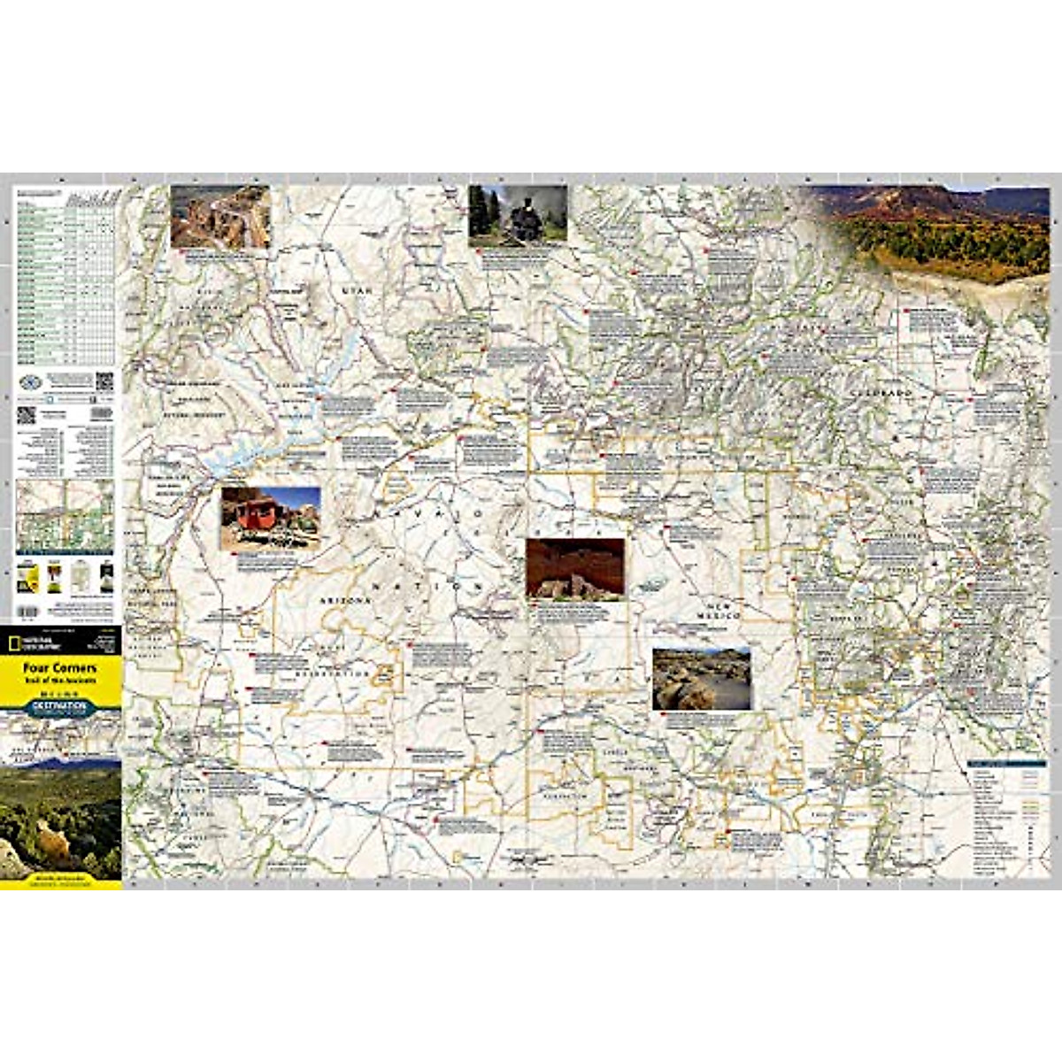 Four Corners [Trail of the Ancients] (National Geographic Destination Map)