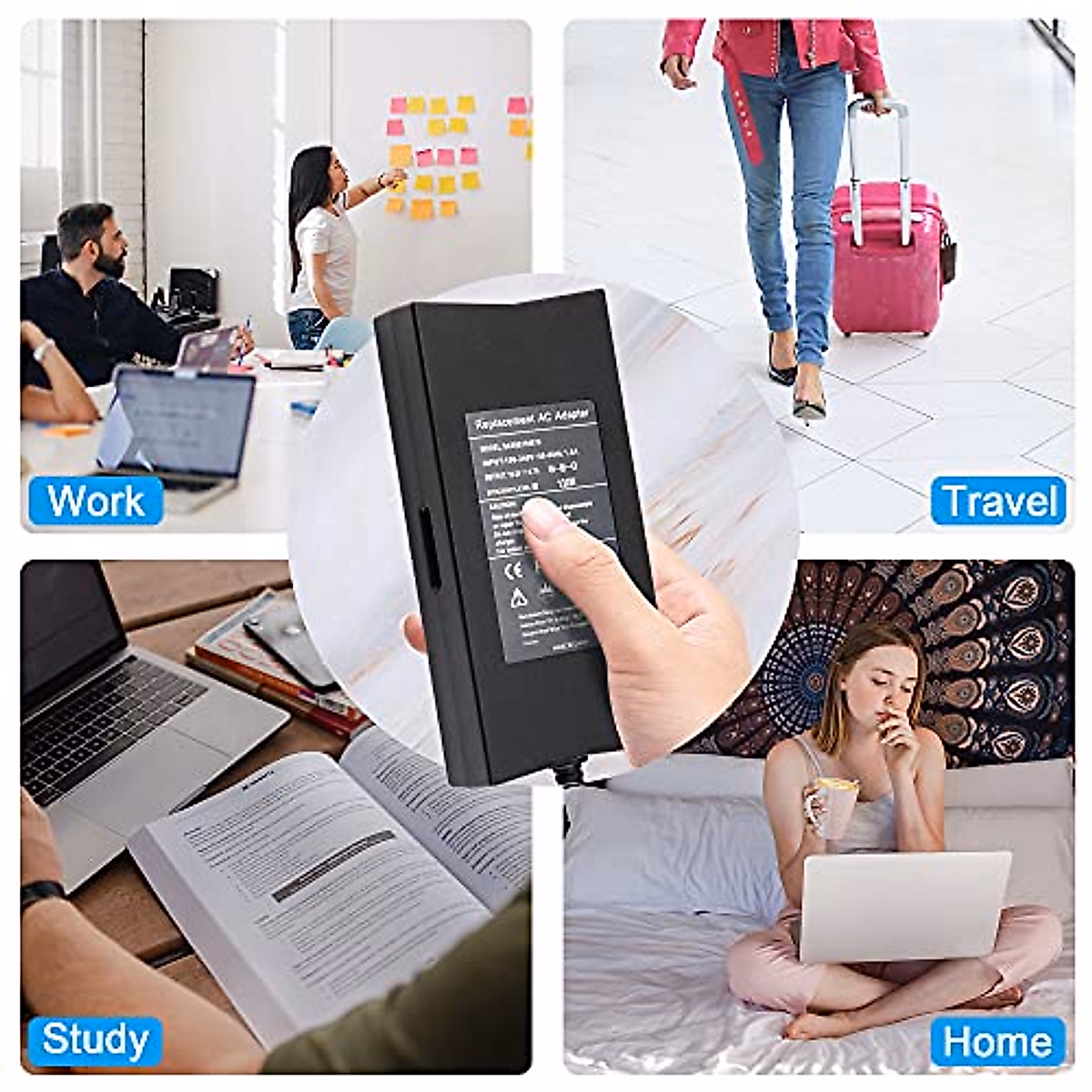 Original Replacement New Dell 130W 7.4mm Tip AC Adapter Charger for PA-4E LA130PM121 DA130PE1-00 JU012 CM161 Dell Inspiron 15 7000 7559 Dell G3 G5 Charger dell d6000 Docking Station Laptop Power Cord