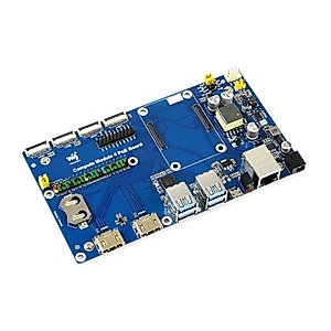 STEMDIY POE IO IO Expansion Board USB 3.2 Gen1 RJ45 Ethernet Interface Hub Breakout for RPI Raspberry Pi Compute Module 4 CM4 Lite 8GB…
