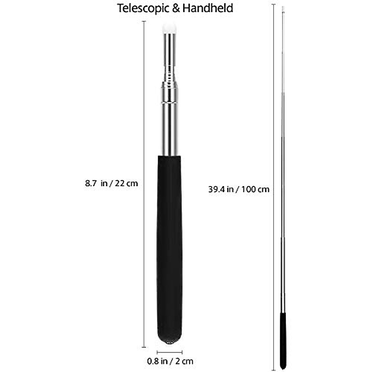 3 Pieces Telescopic Teachers Pointer, Hand Pointer Extendable Telescopic Retractable Pointer Whiteboard Pointer and Lanyards for Teachers Coach Presenter, Extends to 39 Inches