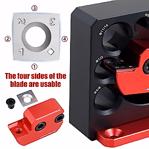 Generic Dowel Maker Jig Kit, Imperial 5/16-3/4inch Adjustable Drill Milling Dowel Round Rod Auxiliary Tool, Aluminum Alloy Dowel Round Rod Sticks Maker Jig with 8 Holes (B), IUHE3