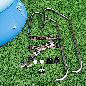 WECIYGG 3-Step Swimming Pool Ladder with Stainless Steel Non-Slip Pedals for Indoor/Outdoor Pools, Weight Capacity 330lbs, Sturdy and Durable Poolladder Easy to Install and Climb (3 Step)