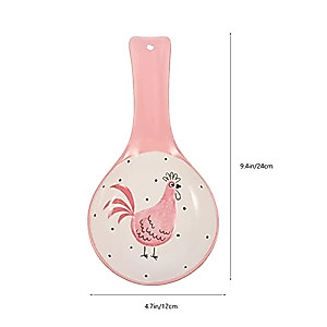 Cabilock Ceramic Spoon Holder Household Scoop Holder Dinner Spoon Rest Daily Use Scoop Rest Ceramic Scoop Rest Compact Scoop Holder Wipe Holder Soup Ceramics Big Spoon Delicate