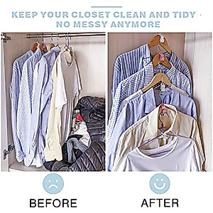 100Pcs Hooks Clothes,Space Saving Clothes Hanger Connector Hooks，Closet Hangers Space Saver，Connecting Buckle Hooks for Hangers，Hanger Clips for Plastic Hangers，Closet Hanger Organizers