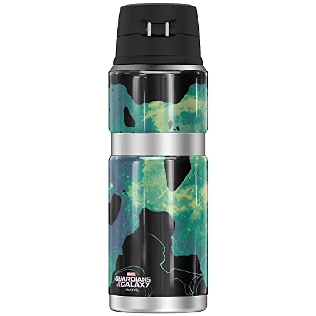 Guardians of the Galaxy Guardians Rocket And Groot THERMOS STAINLESS KING Stainless Steel Drink Bottle, Vacuum insulated & Double Wall, 24oz