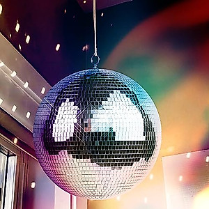 Large Disco Ball,Disco Ball,16 inch Mirror Ball Hanging Disco Ball for DJ Club Stage Bar Party Wedding Holiday Decoration