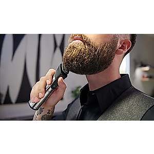 Philips Norelco Multigroom Series 9000 - 21 piece Men's Grooming Kit for beard, body, face, nose, ear hair trimmer w/ premium storage case, MG9510/60