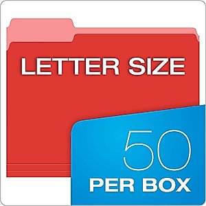 Pendaflex Hanging File Folder Combo Kit, 25 Hanging Folders with Tabs, 50 File Folders, Work from Home Starter Kit, Assorted, Letter Size (99199)