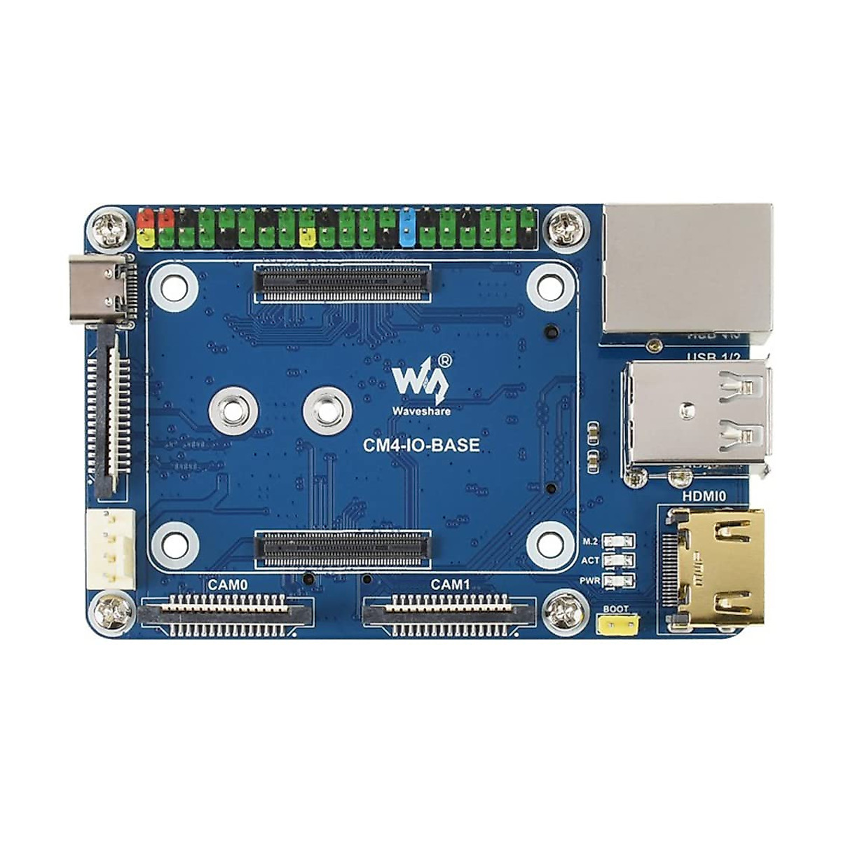 Mini IO Base Board for Raspberry Pi Compute Module 4 CM4, Onboard Multi Interfaces for Evaluating The Raspberry Pi CM4 Or Being Integrated Into End Products