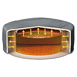 Intex 28441EP PureSpa Plus Greywood 85" x 28" Inflatable Hot Tub Bubble Jet Spa with Battery Powered Multi-Colored LED Light for Spas and Hot Tubs