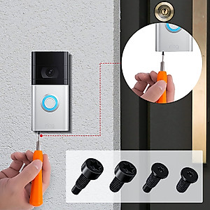 Doorbell Screws, (4Set/40pcs) T5,T16 Doorbell Security Screws Accessories Compatible with Video Doorbell, Video Doorbell 2 and Pro Screws Replacement