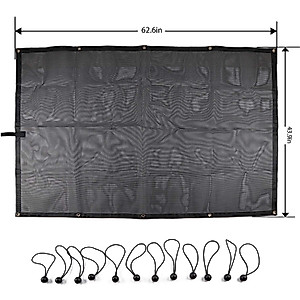 RT-TCZ Sunshade Mesh Bikini Top Cover Provides UV Sun Protection for 1997-2006 Jeep Wrangler TJ & Unlimited (TJ-Black)