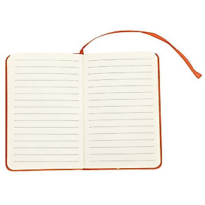 Hardcover Notepad, Artificial Pu Leather Notebook, Comfortable for Office Notes Writing Diary(orange)