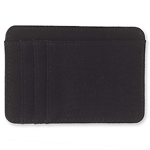 KAVU Fairbanks Double Sided Slim Cotton Canvas Wallet - Black