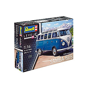 Revell 07009 Volkswagen T1 Samba Bus Model Kit, 1:16 Scale 27.2 cm, Multi-Color, 223