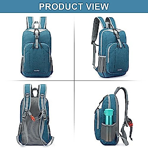 G4Free Mini 10L Hiking Daypack Small Hiking Backpack Cycling Compact Shoulder Backpack Outdoor for Men Women(Teal Blue)