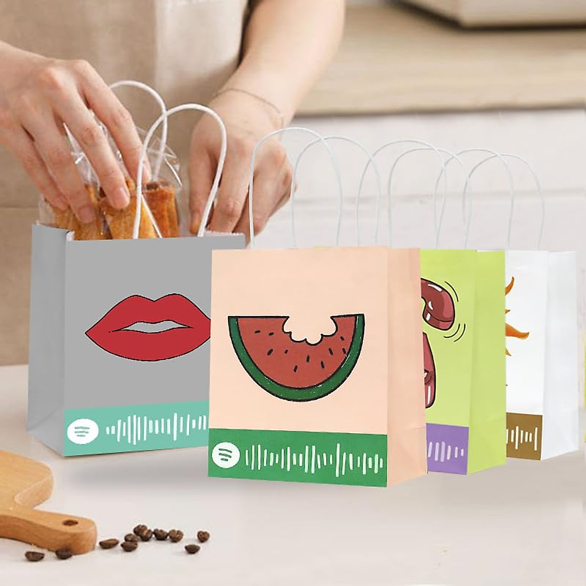 Kamisato Ayato 12PCS Gift Bags Anime Candy Favor Bags Cartoon Goodie Bags Kids Birthday Party Supplies for Birthday Party Decorations