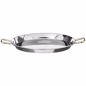 Garcima 22-Inch Stainless Steel Paella Pan, 55cm