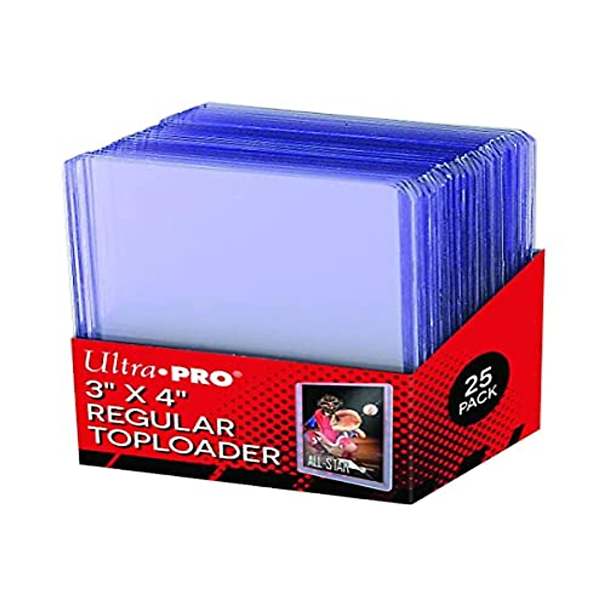 Ultra Pro 3" X 4" Clear Regular Toploader 25ct Top Loaders for Cards Baseball Card Protectors Hard Plastic Hard Card Sleeves Toploader Card Protectors Card Top Loaders