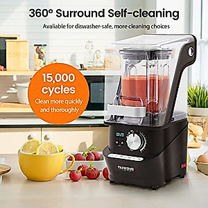 Nuwave Infinity Noise Reduction Blender, Sealed Sound Enclosure, Professional Grade, Digital Controls, 56oz Tritan Jar, Laser-Cut Stainless-Steel -Blades & Heavy-Duty Metal Gears