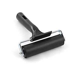 QWORK 4 Inch Rubber Roller, Tape Roller for Print, Tape, Wallpapers, Scrapbooks