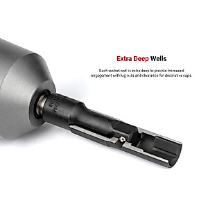 TEKTON 1/2 Inch Drive Thin Wall Impact Flip Socket Set (6-Piece) | SIF92400