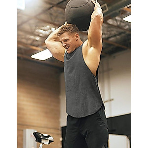 COOFANDY Mens Workout Tank Tops Pack Cut Off Shirts Bodybuilding Fitness Muscle Tee Shirts for Summer Yoga Tank