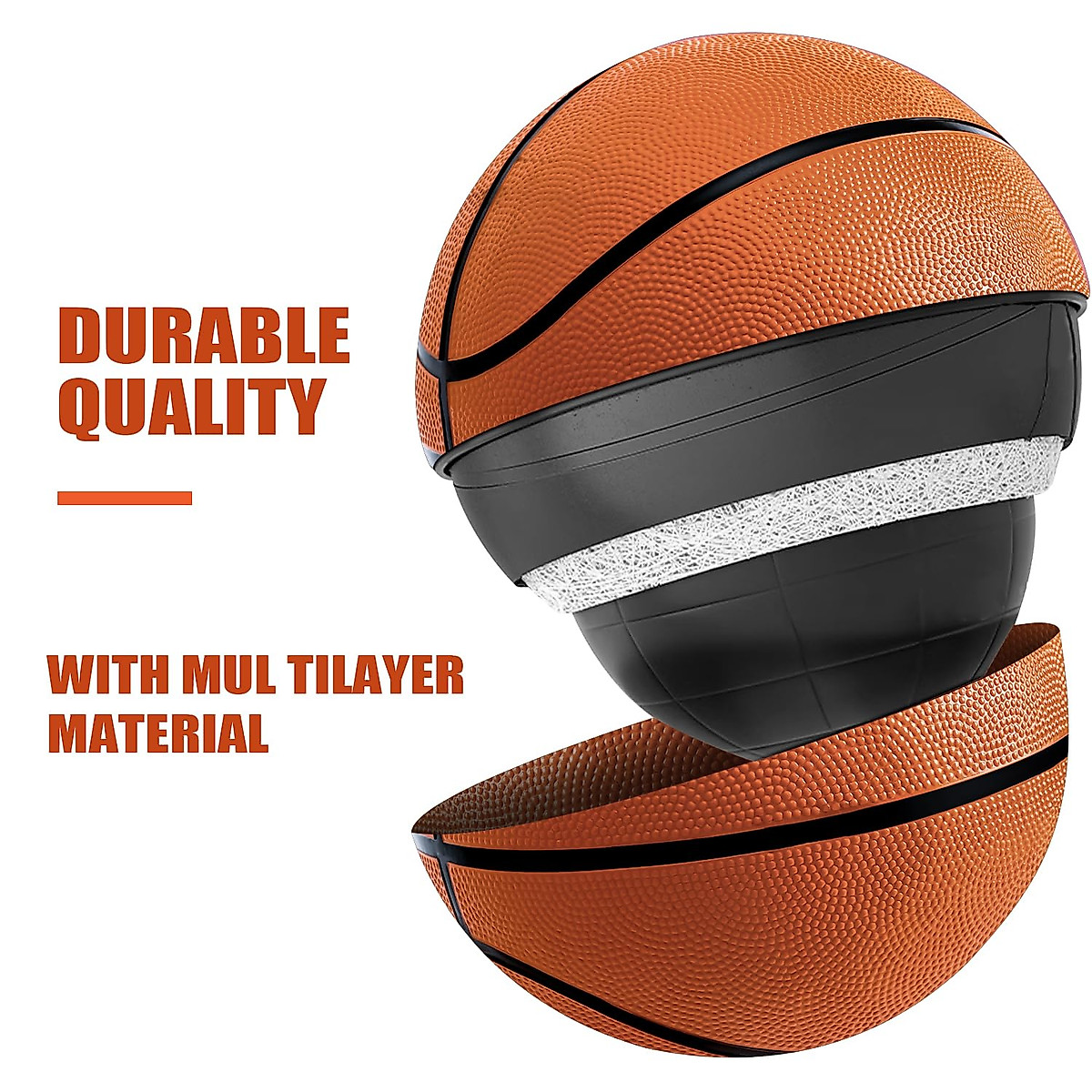 Sawowkuya 6 Pack Basketballs Official Size 7, Outdoor Basketball 29.5" for Men and Women, Indoor Basket Ball with Pump, Rubber Basketball Ball for Adult, Teen and Youth