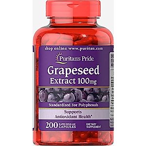 Puritans Pride Grapeseed Extract 100 Mg, 200 Count
