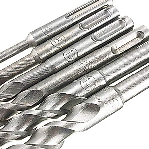LOVPAIN6pcs SDS-Plus Rotary Hammer Drill Bit Set Round Handle Two Slots Impact Drill Bits 6mm 8mm 10mm 12mm 14mm 16mm