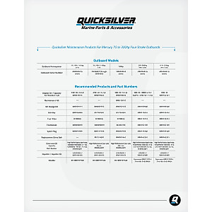 Quicksilver 10W-30 Oil Change Kit for 175hp Through 300hp 4-Stroke Mercury V6 and V8 outboards